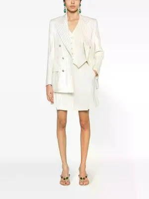 TOM FORD Striped Double-breasted Twill Blazer