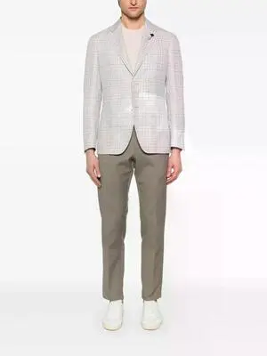 LARDINI Checked Blazer - Neutrals