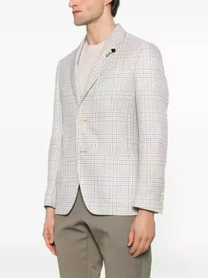 LARDINI Checked Blazer - Neutrals