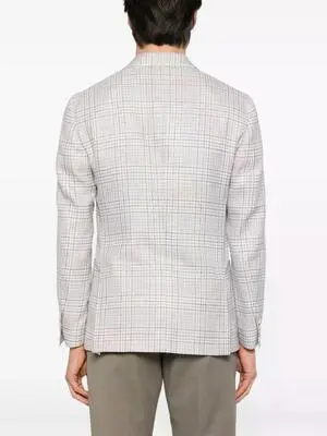 LARDINI Checked Blazer - Neutrals