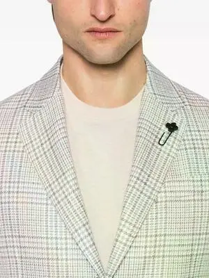 LARDINI Checked Blazer - Neutrals