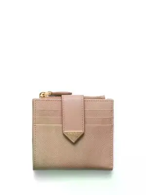 Prada Small Saffiano Wallet - Neutrals