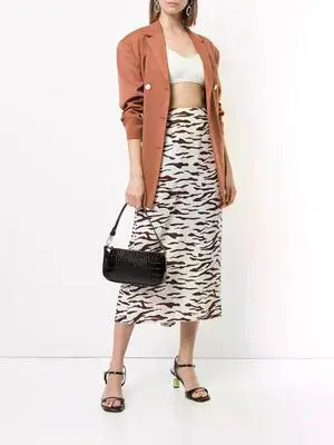 By Far Rachel Croc-effect Shoulder Bag - Black