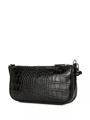 By Far Rachel Croc-effect Shoulder Bag - Black