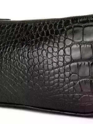 By Far Rachel Croc-effect Shoulder Bag - Black