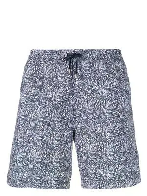 Sunspel Graphic-print Swim Shorts - Blue