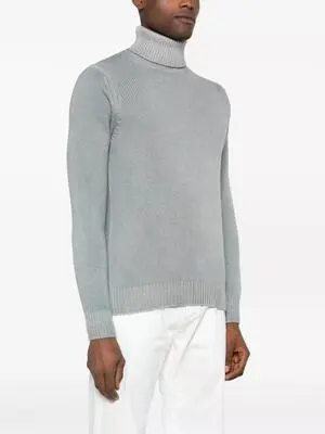 DELL'OGLIO Roll-neck Knit Jumper - Grey