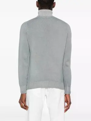 DELL'OGLIO Roll-neck Knit Jumper - Grey