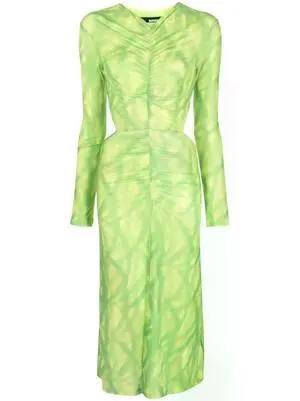 ROTATE BY BIRGER CHRISTENSEN Cut-out Ruched Dress