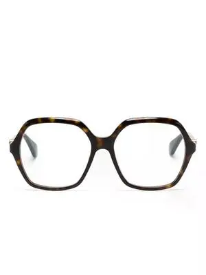 Cartier Double C Décor Square-frame Glasses - Brown