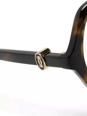 Cartier Double C Décor Square-frame Glasses