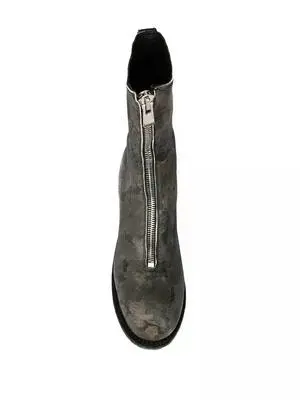 Guidi Printed Zip Front Boots - Green