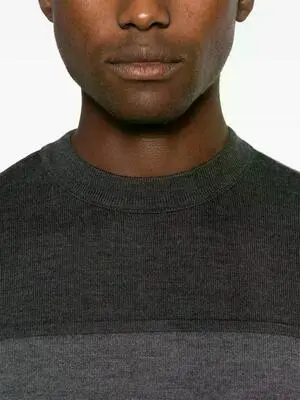 Emporio Armani Colour-block Virgin Wool Sweater