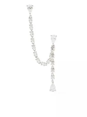 ANITA KO 14ct White Gold Diamond Drop Earring - Silver