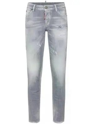 Dsquared2 Jennifer Mid-rise Skinny Jeans - Grey