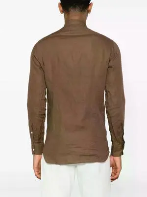 LARDINI Long-sleeve Linen Shirt