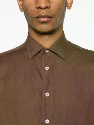 LARDINI Long-sleeve Linen Shirt