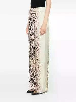 Roberto Cavalli Graphic Print Silk Trousers