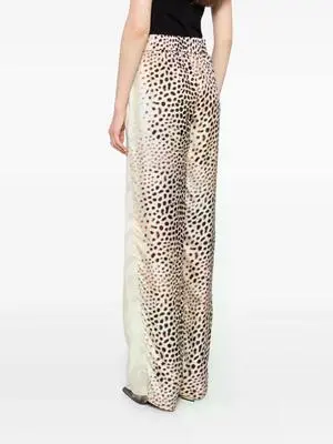 Roberto Cavalli Graphic Print Silk Trousers