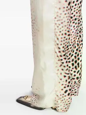 Roberto Cavalli Graphic Print Silk Trousers