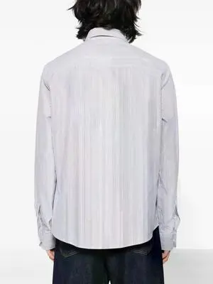 AMI Paris De Coeur Monogram Striped Shirt