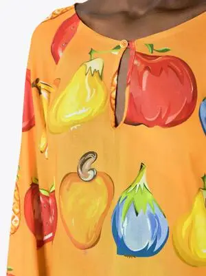 AMIR SLAMA Fruit-print Mini Dress