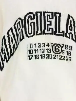 MAISON MARGIELA Logo-knit V-neck Jumper