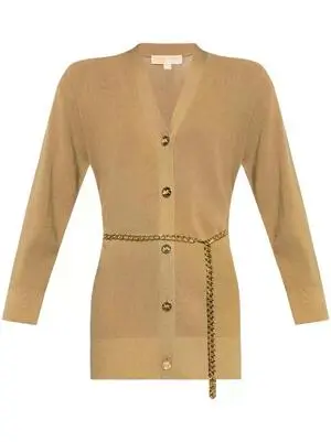 Michael Kors Chain-belted Long Cardigan