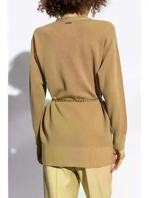 Michael Kors Chain-belted Long Cardigan