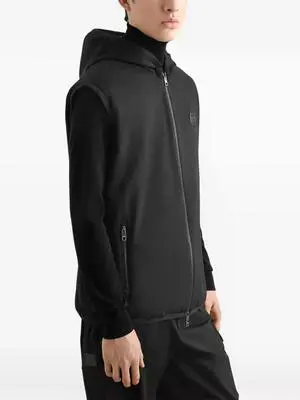 Dolce & Gabbana Logo-appliqué Gilet - Black