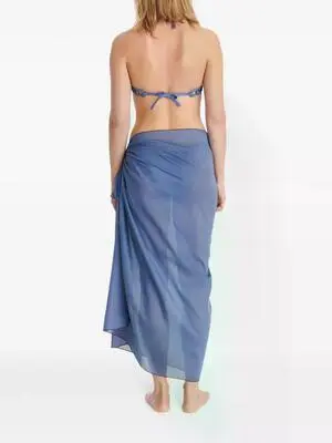ERES Cabine Logo-embroidered Sarong - Blue