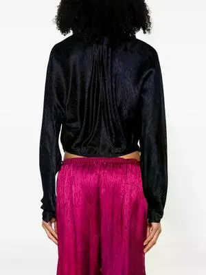 FORTE_FORTE Patterned Jacquard Long-sleeve Blouse