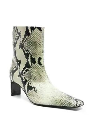 Khaite 55mm Ona Snakeskin Ankle Boots