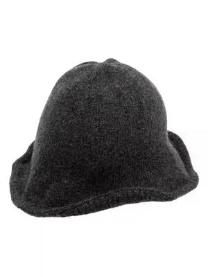 Goen.j Knitted Wool-cashmere Bucket Hat - Grey
