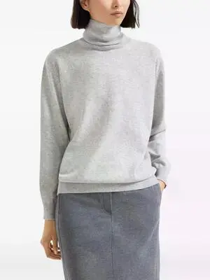 Brunello Cucinelli Roll-neck Cashmere Sweater - Grey