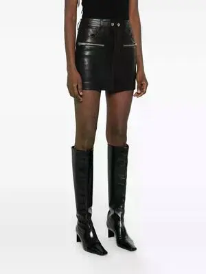ANINE BING Steel Mini Skirt