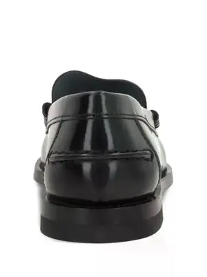 TOD'S Leather Penny Loafers - Black