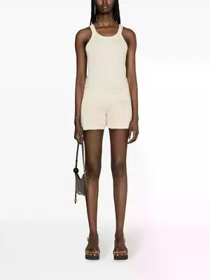 Alanui Racerback Ribbed Tank Top - Neutrals