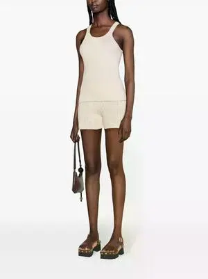 Alanui Racerback Ribbed Tank Top - Neutrals