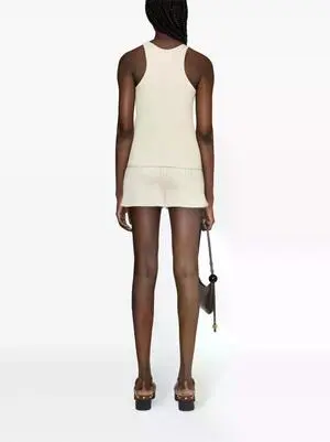 Alanui Racerback Ribbed Tank Top - Neutrals
