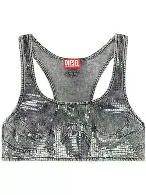 DIESEL® De-toppy-s Denim Crop Top