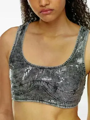DIESEL® De-toppy-s Denim Crop Top