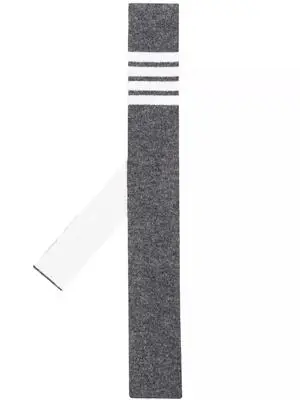 Thom Browne Cashmere Knit 4-bar Tie - Grey