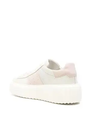 Hogan Almond Toe Lace-up Sneakers - Neutrals