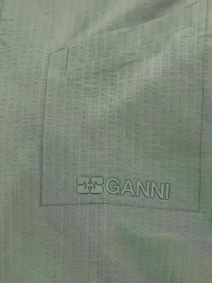 GANNI Seersucker Shell Coat