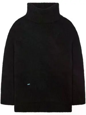 Alanui Cashmere-silk Blend Roll Neck Jumper - Black