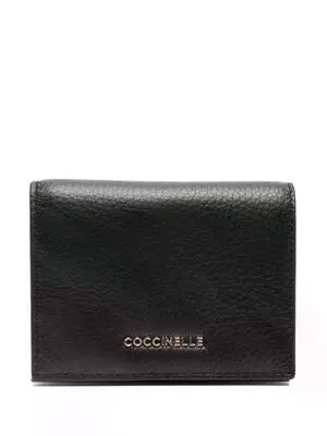 COCCINELLE Small Metallic Soft Wallet - Black