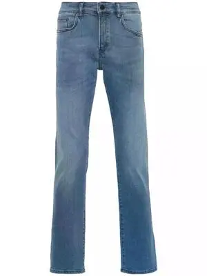 BOSS Mid-rise Straight-leg Jeans - Blue