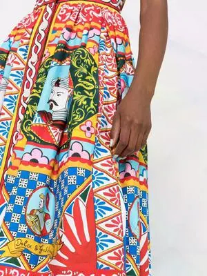 Dolce & Gabbana Carretto-print Midi Dress