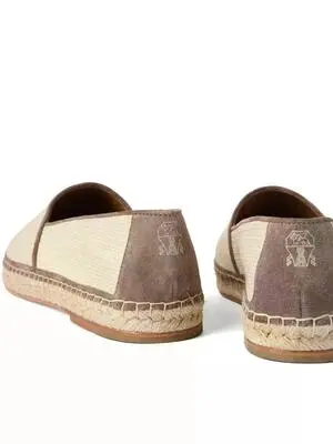 Brunello Cucinelli Suede-trim Raffia Espadrilles